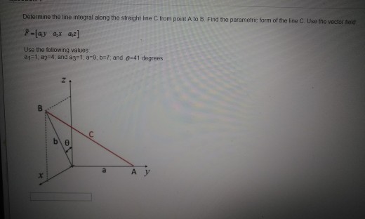 Solved Determine the line integral along the straight line C | Chegg.com