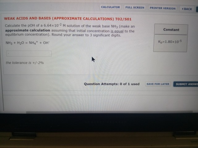 Solved CALCULATOR FULL SCREEN PRINTER VERSION BACK WEAK | Chegg.com