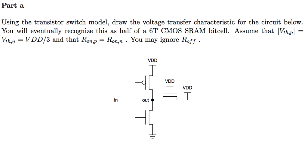 Solved Part a Using the transistor switch model, draw the | Chegg.com