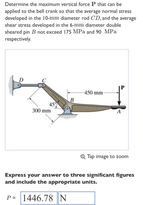 Solved Determine the maximum vertical force P that can be | Chegg.com