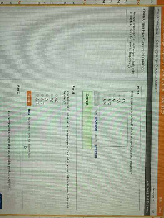 Solved An open organ pipe (i e a pipe open at both ends of | Chegg.com
