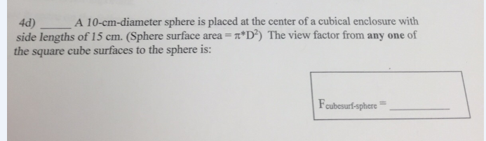Solved A 10-cm-diameter sphere is placed at the center of a | Chegg.com