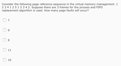 Solved Consider the following page reference sequence in the | Chegg.com