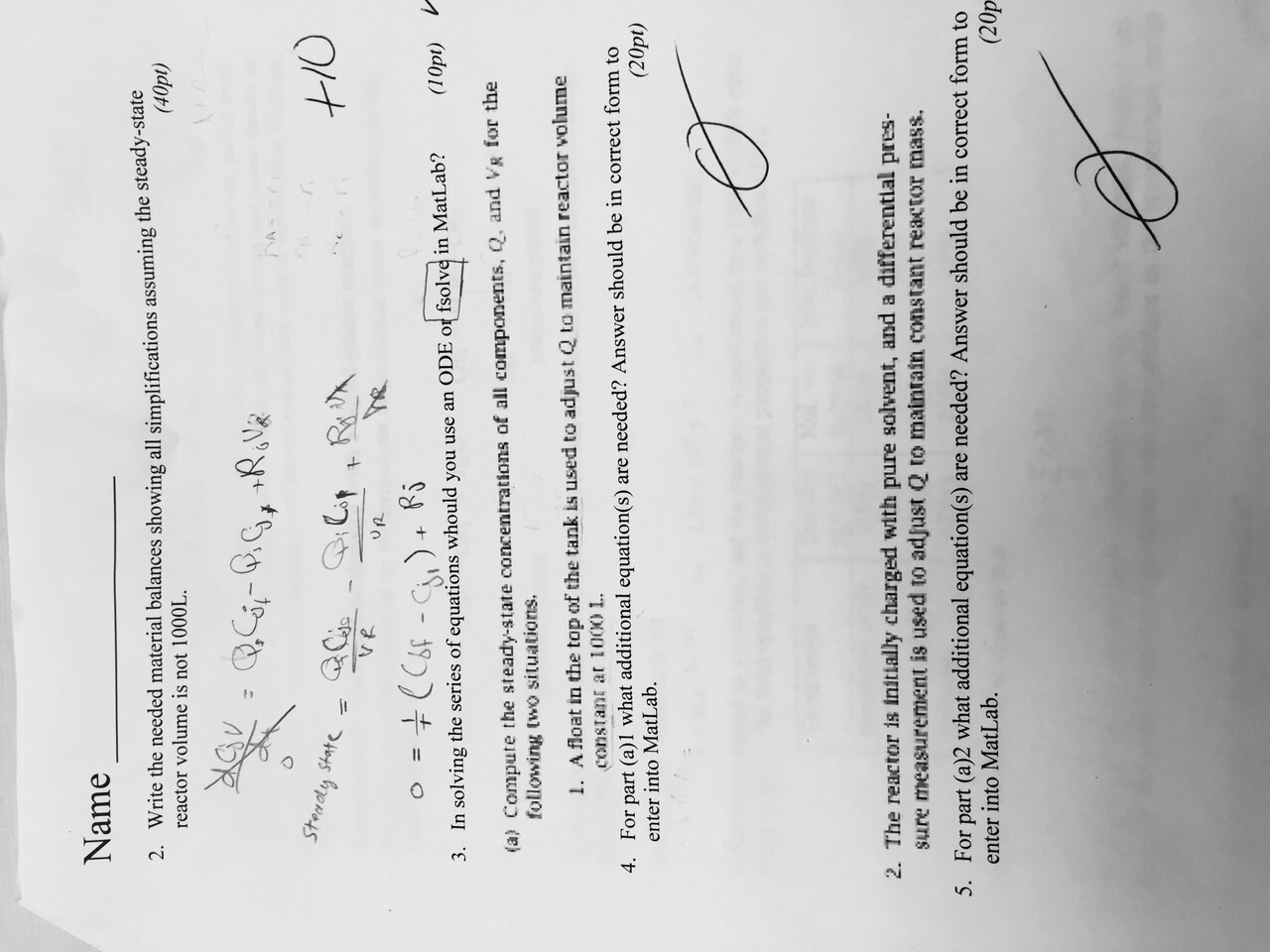 Write the needed material balances showing all | Chegg.com