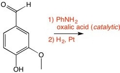 Solved 1) PhNH2 oxalic acid (catalytic) 2) H2, Pt OH | Chegg.com