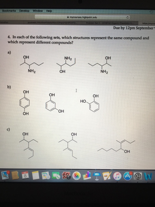 Solved In each of the following sets, which structures | Chegg.com