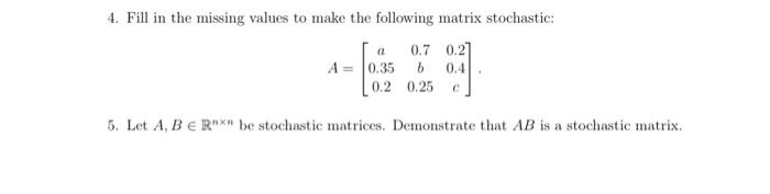 Solved Fill in the missing values to make the following | Chegg.com