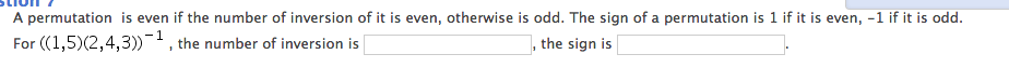 Solved A permutation is even if the number of inversion of | Chegg.com