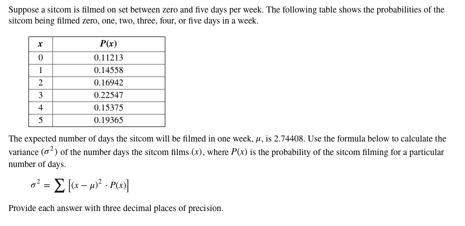 Solved Suppose a sitcom is med on set between zero and five | Chegg.com