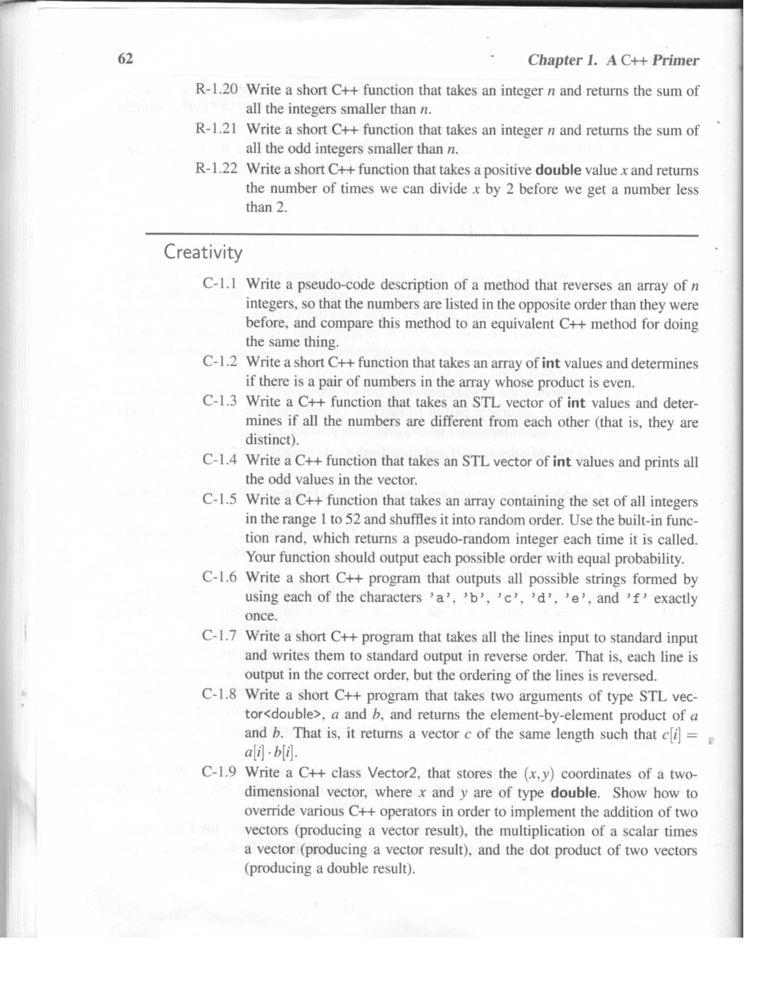 Solved Write A Short C Function That Takes An Integer N