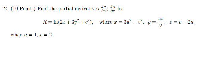 Solved Find the partial derivatives partial differential | Chegg.com