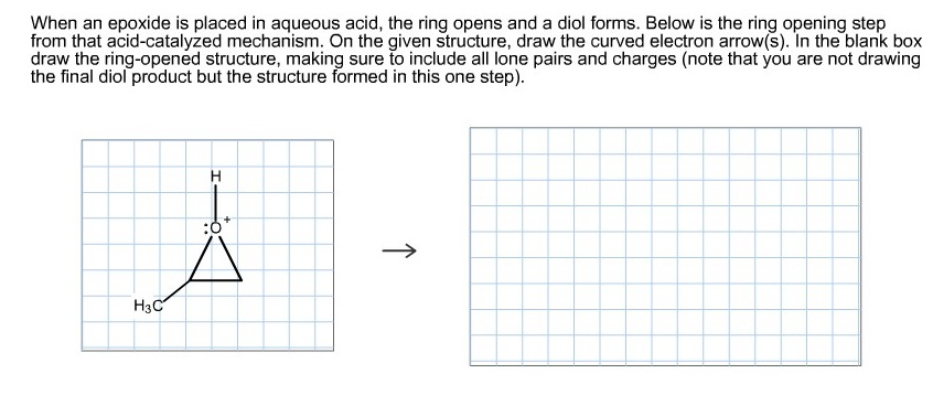 Solved When an epoxide is placed in aqueous acid, the ring | Chegg.com