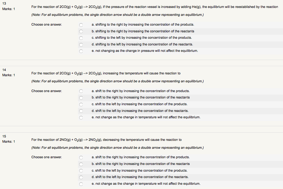 Solved For the reaction of 2CO(g) + O2(9) -> 2C02(g), if the | Chegg.com