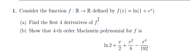 Solved Consider the function f: R rightarrow R defined by | Chegg.com