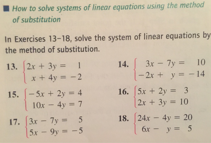 Solved How To Solve Systems Of Linear Equations Using The