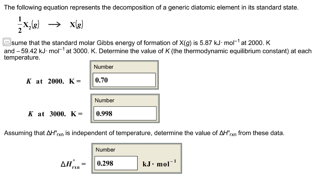 Solved The following equation represents the decomposition | Chegg.com