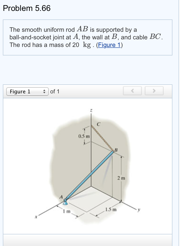 Solved Determine the x, y, and z components of reaction at A | Chegg.com