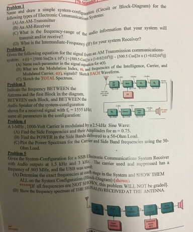 Solved Name and draw a simple system-configuration (Circuit | Chegg.com