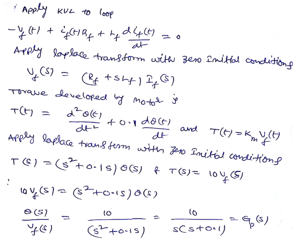 Solved In Figure 1, a field-controlled DC motor, which is | Chegg.com