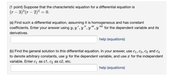 Solved Suppose that the characteristic equation for a | Chegg.com