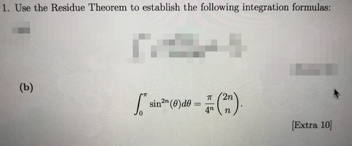 Solved 1. Use the Residue Theorem to establish the following | Chegg.com