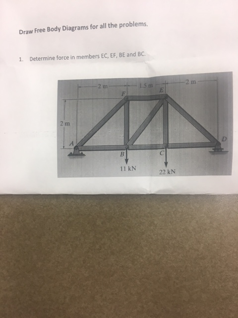 Solved Draw Free Body Diagrams for all the problems. 1. | Chegg.com
