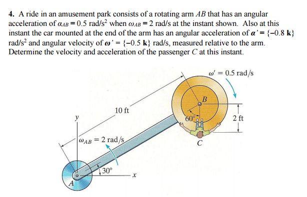 Solved A ride in an amusement park consists of a rotating | Chegg.com