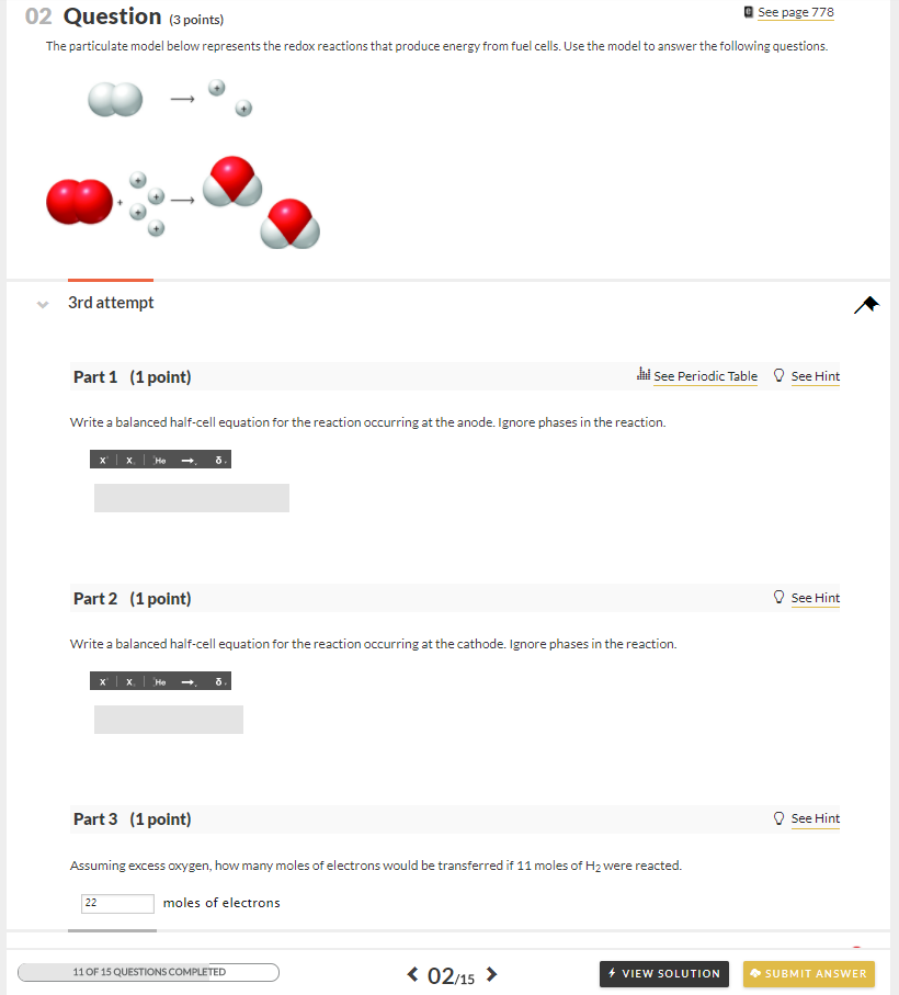 Solved 02 Question (3 points) a See page 778 The particulate | Chegg.com