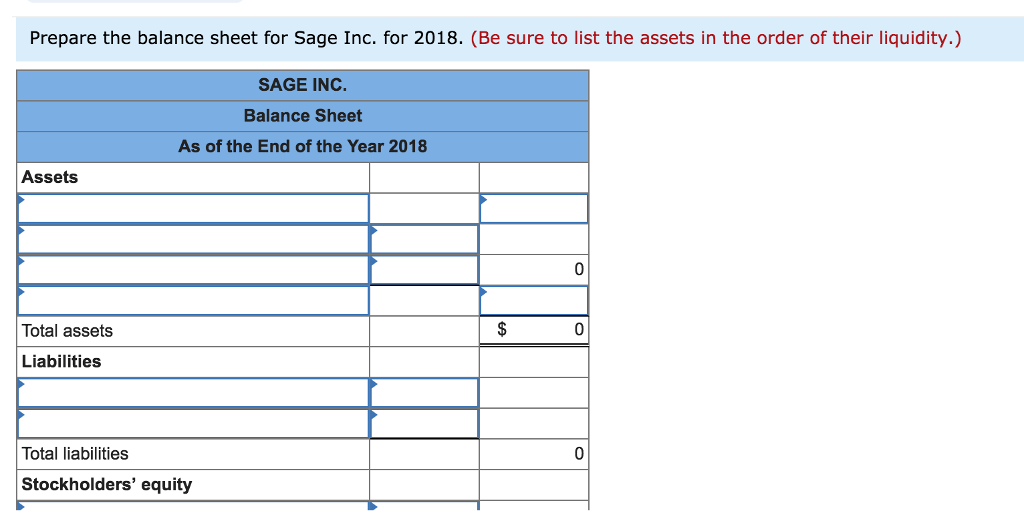 Solved Sage Inc. experienced the following transactions for | Chegg.com Solved Sage Inc. experienced the following transactions for | Chegg.com