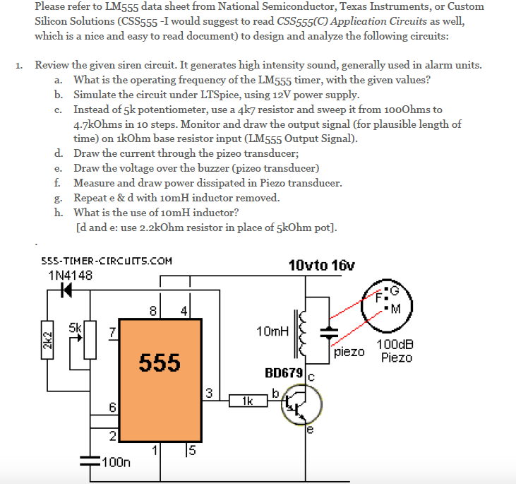 Please refer to LM555 data sheet from National | Chegg.com