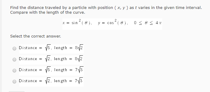 Solved Find the distance traveled by a particle with | Chegg.com
