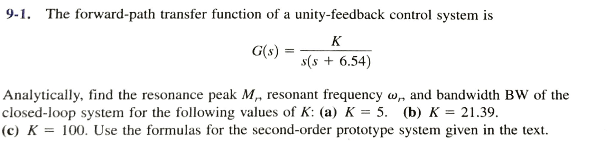 Solved The Forward Path Transfer Function Of A