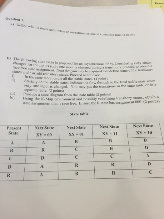 Solved Define what is understood when an asynchronous | Chegg.com