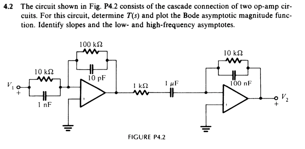 Solved The circuit consists of the cascade connection of two | Chegg.com