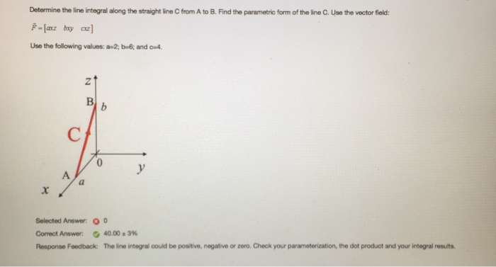Solved Determine the line integral along the straight line C | Chegg.com