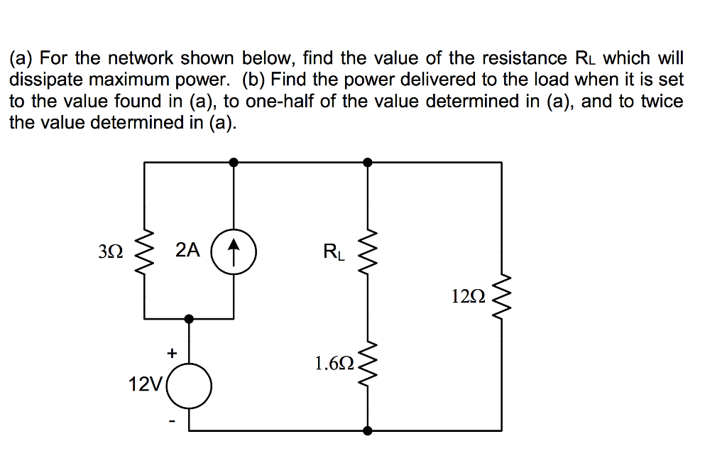 Solved (a) For the network shown below, find the value of | Chegg.com
