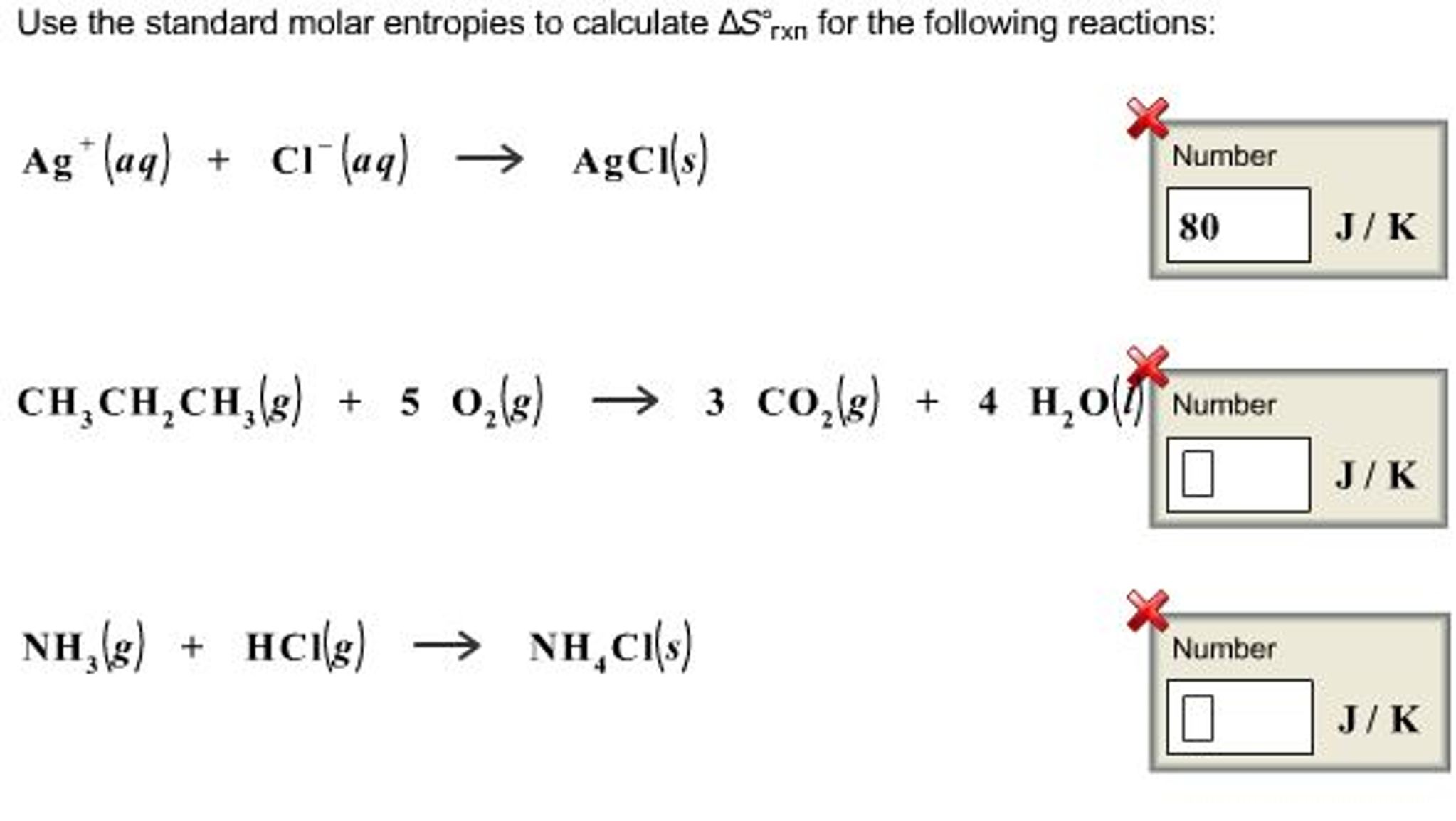 Solved Use the standard molar entropies to calculate for | Chegg.com