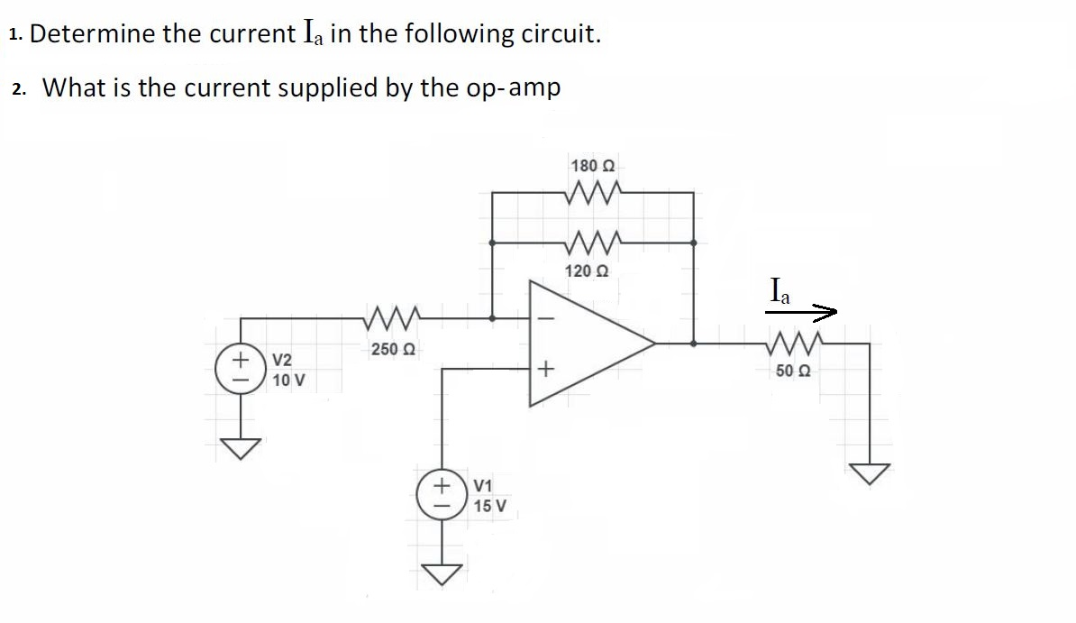 Solved Determine the current I_a in the following circuit. . | Chegg.com
