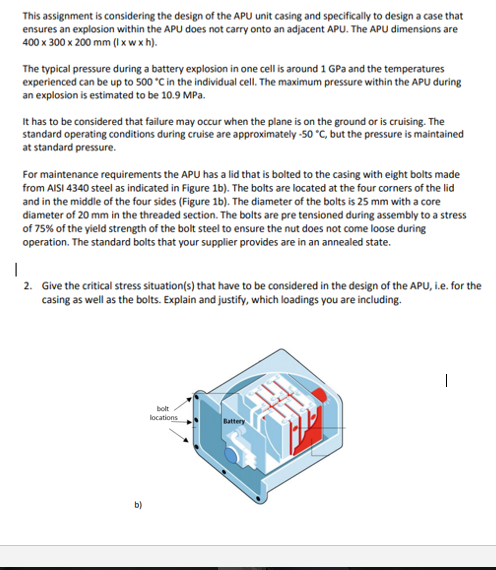 This assignment is considering the design of the APU | Chegg.com