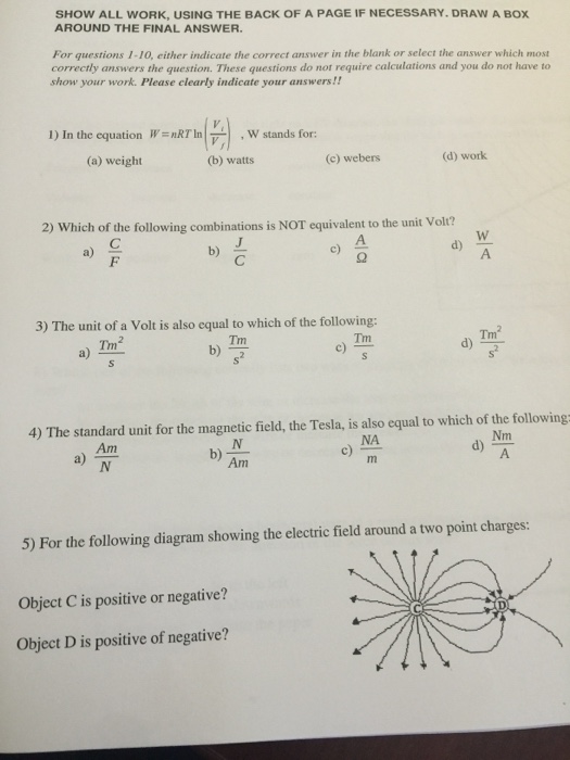 Solved In the equation W = nRT ln(V_i/V_f), W stands for: | Chegg.com