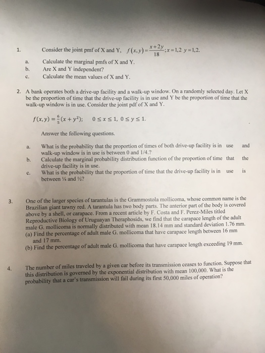Solved Consider the joint pmf of X and Y, f(x, y) = | Chegg.com