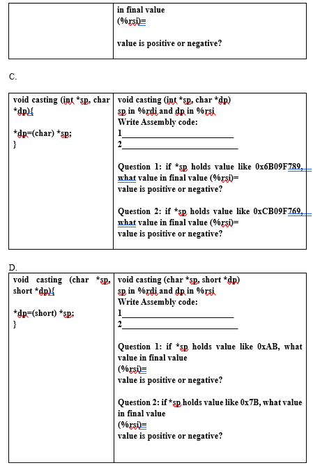 6. Write the simple assembly codes in Blue color (20 | Chegg.com