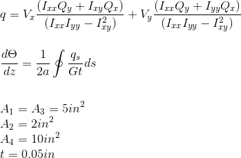A wing Box section has been idealized as shown in the | Chegg.com