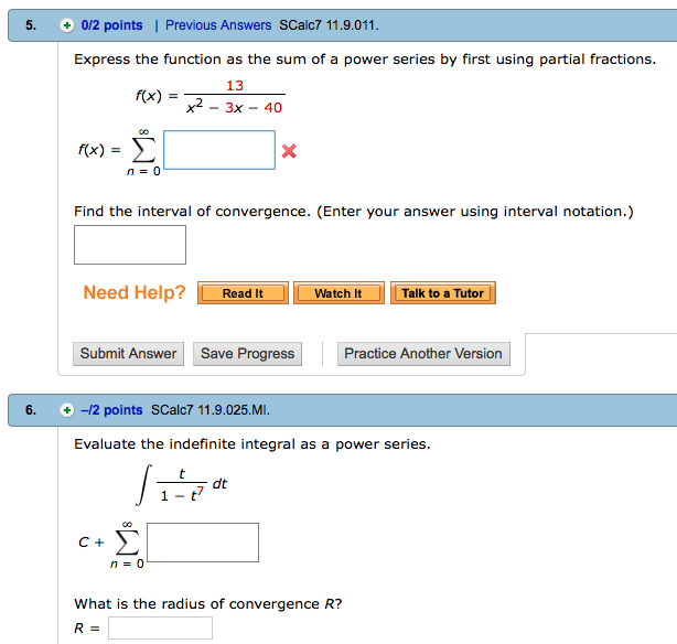 Solved: Express The Function As The Sum Of A Power Series ... | Chegg.com