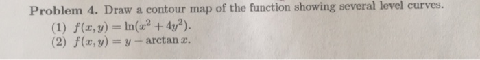 Solved Draw a contour map of the function showing several | Chegg.com