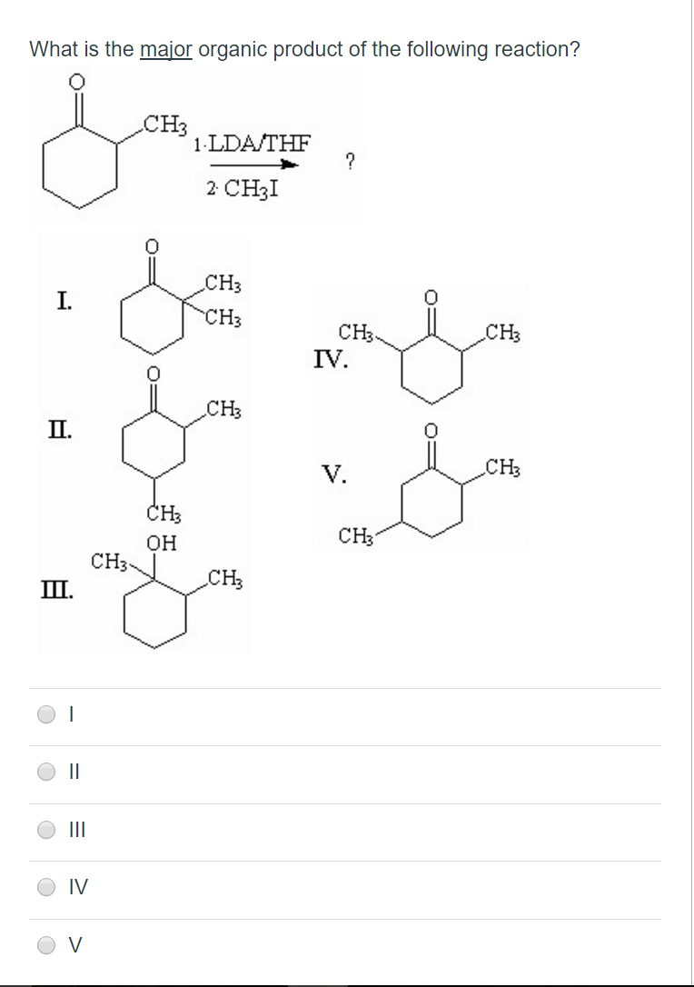 Solved What is the major organic product of the following | Chegg.com