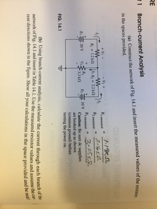 Solved Construct the network of Fig. 14.1 and insert the | Chegg.com