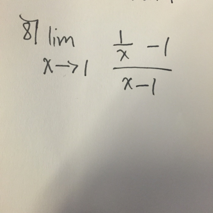 Solved lim_x rightarrow 1 1/x - 1/x - 1 | Chegg.com