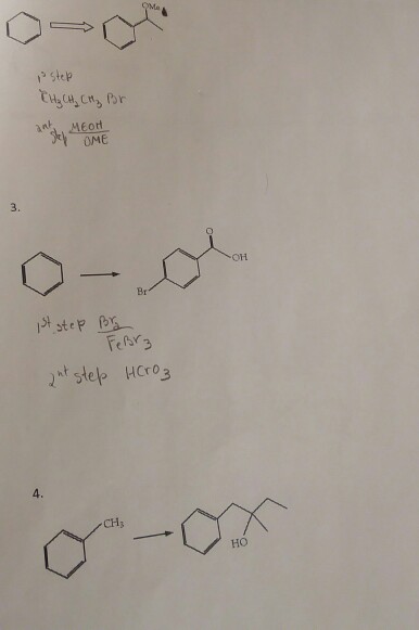 Solved i Step MEort OME 3. он Br t step stele HCro3 4. CH3 | Chegg.com