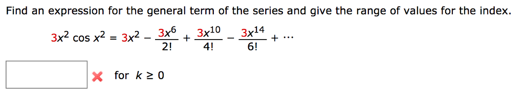 Solved Find an expression for the general term of the series | Chegg.com